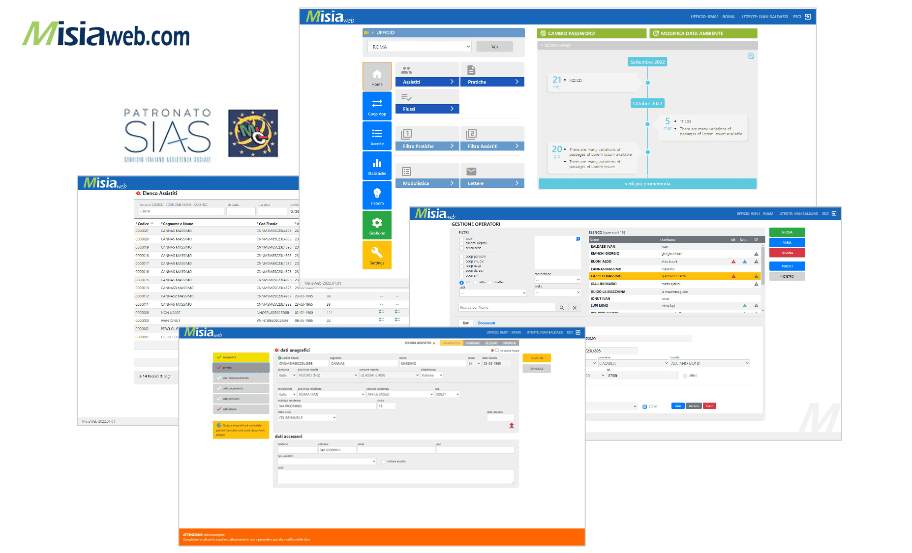 MISIA WEB - Software for patronages and trade unions - DEV4U - Crafting the bit